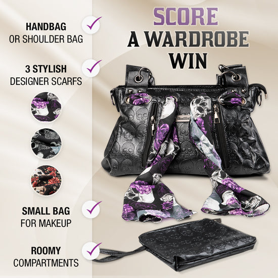 Skullistic Gothic Skull Shoulder Bag Set – Zapps Clothing