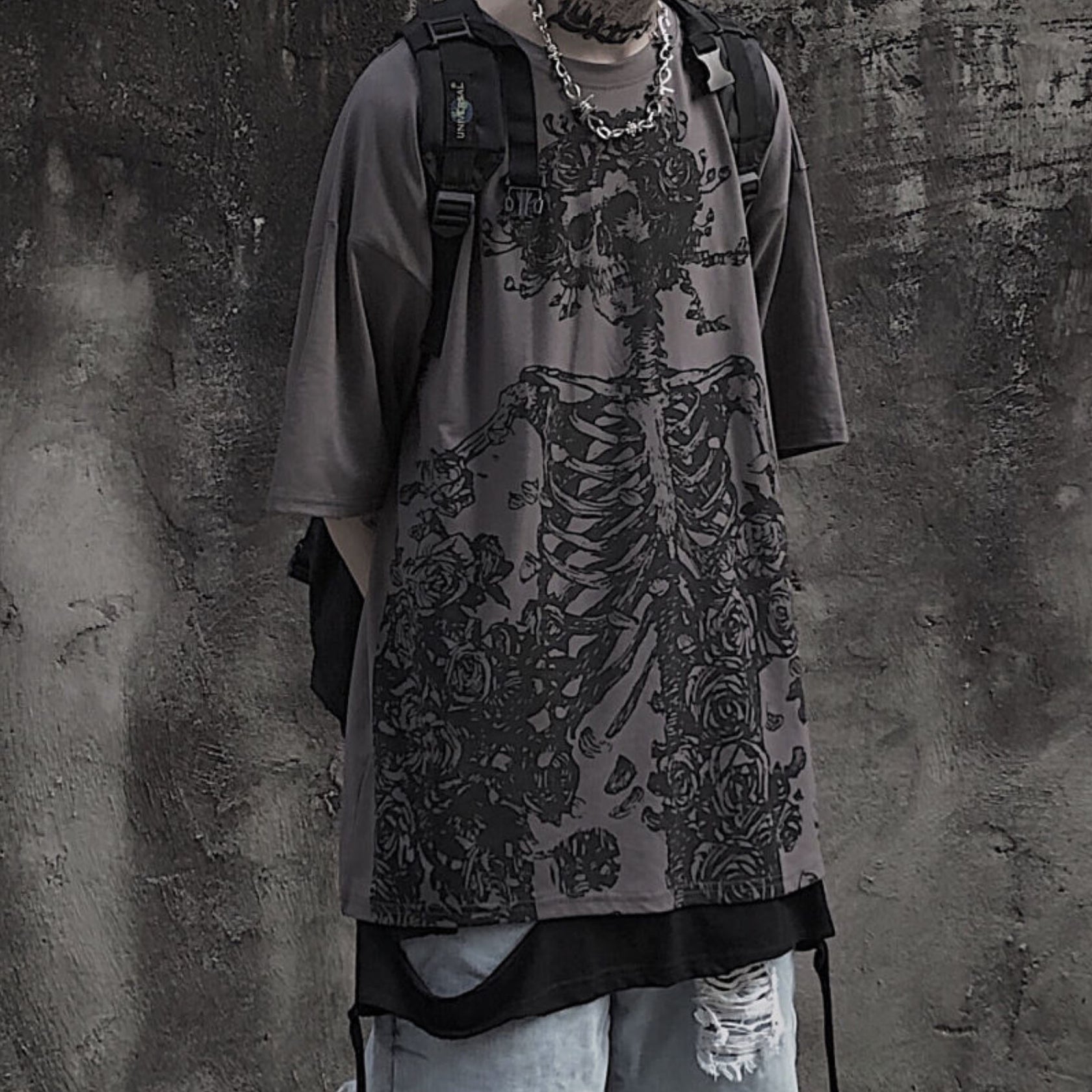 Oversized Skeleton Tee – Zapps Clothing